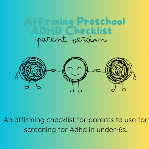 Affirming Adhd Checklist in Preschool - Parent Version | The Psych ...