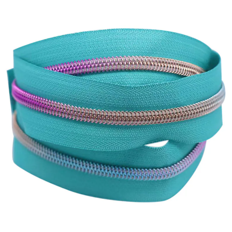 #5 Nylon Coiled Zipper Tape with Rainbow Teeth - Available in 14 ...