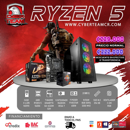 COMPUTADORA AMD RYZEN 5 5600G | Cyberteam