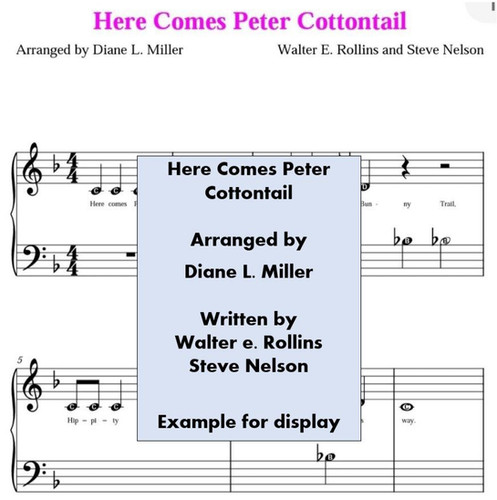 Here Comes Peter Cottontail PDF Downloadable/Printable | millermusicstudios