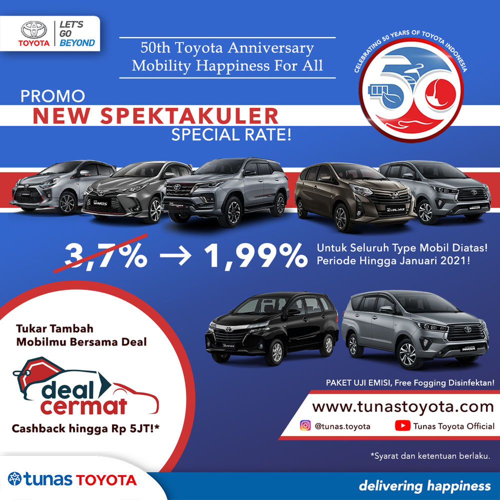 Makna dari Logo Ulang Tahun ke-50 Toyota Indonesia