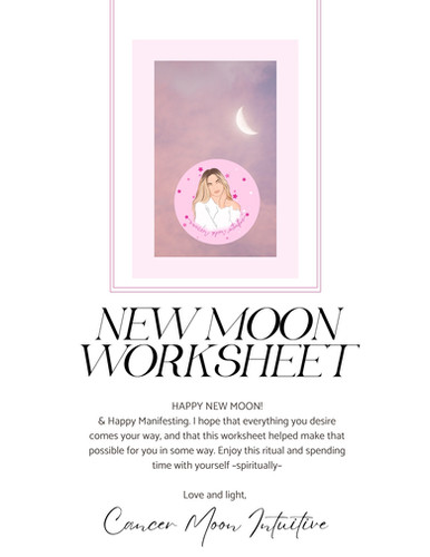 New Moon Worksheet | cancermoonintuitive