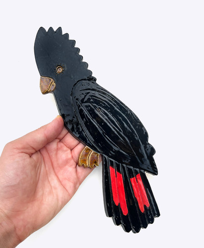 Ceramic Wall Hanging: Red Tailed Black Cockatoo | Togetherness