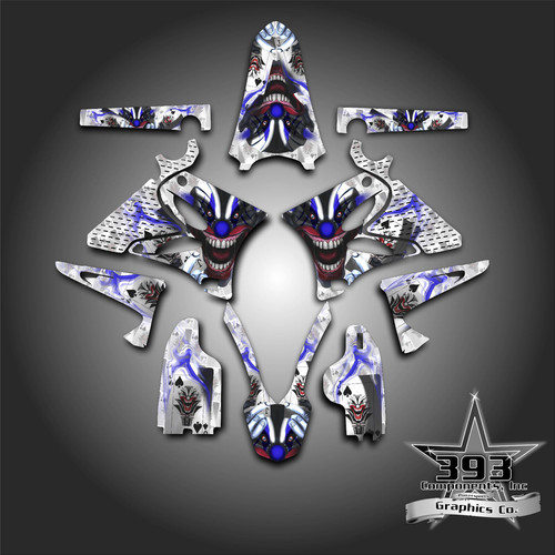 YAMAHA YZ125 YZ250 1996 - 2017 2-STROKE GRAPHICS KIT DECALS EVIL JOKER ...