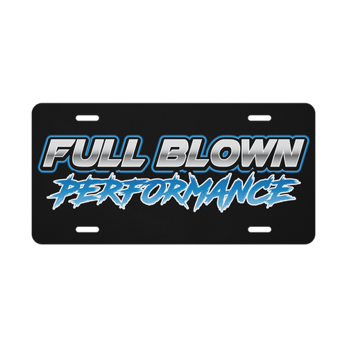 Full Blown Performance Metal License Plate in Blue | Full Blown ...