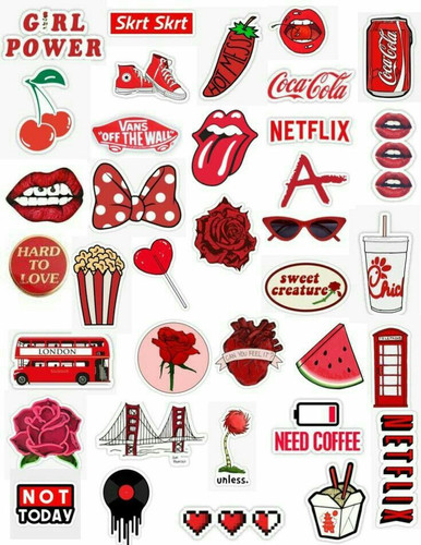 red aesthetics | ainhoa fun stickers