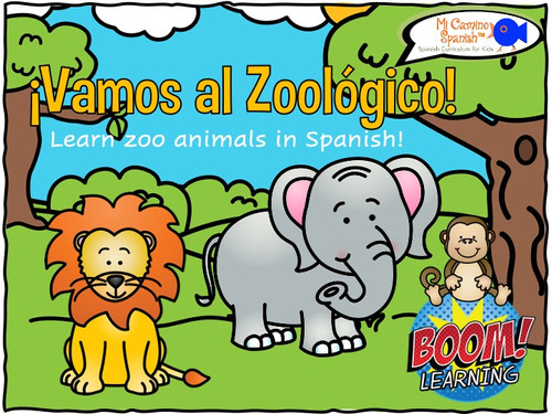 ¡Vamos al Zoológico!~ (Spanish Boom Cards, Zoo Animals) | micaminospanish