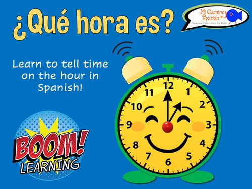 "¿Qué hora es?"~ Boom Cards! (Time in Spanish) | micaminospanish