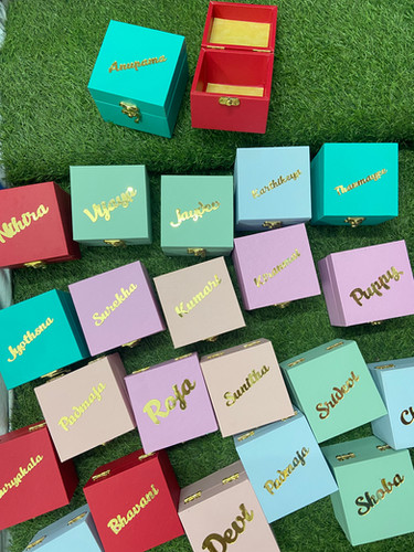 4"x4" Plain Trunk Box with name customisation | HandmadeWorld