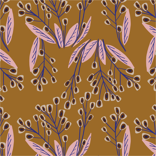 Dalia | rust (wallpaper) | solidandpattern