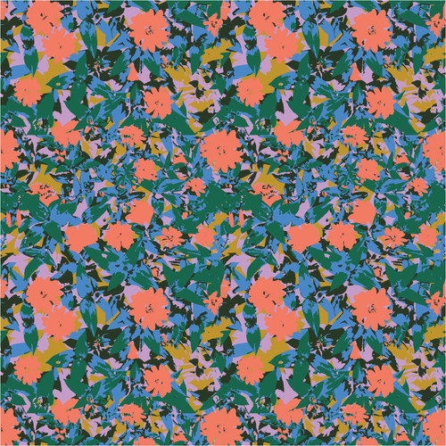 Garden | orange (wallpaper) | solidandpattern