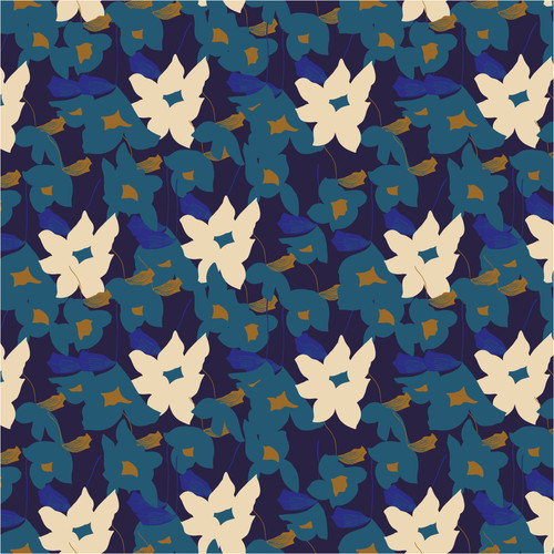 Moonflower | blue (wallpaper) | solidandpattern