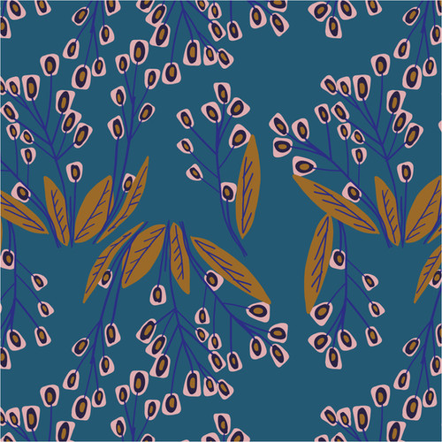 Dalia | blue (wallpaper) | solidandpattern