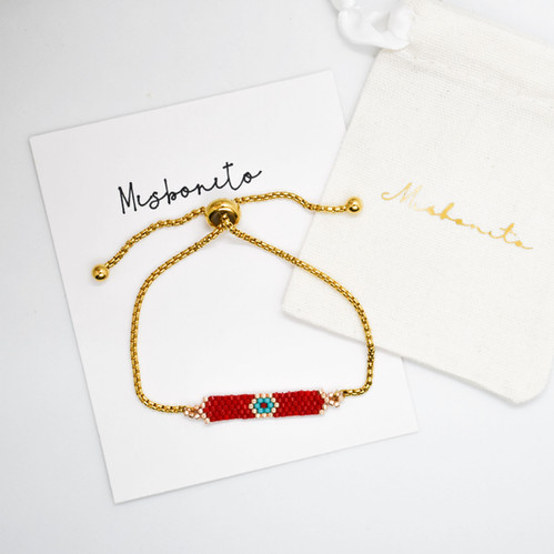 EVIL EYE BAR STAINLESS STEEL BRACELET | Misbonito