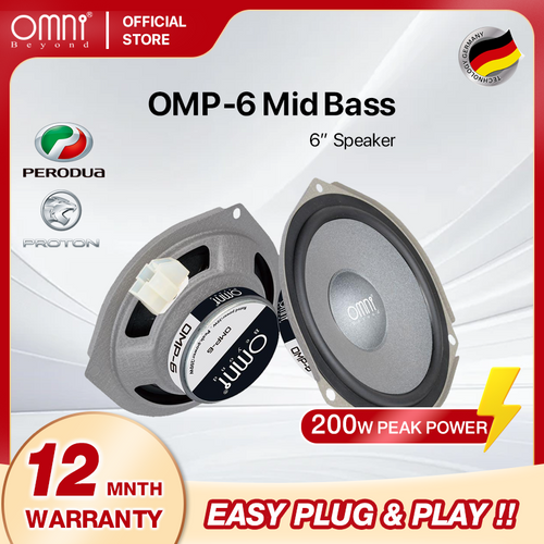 [OMNI BEYOND] PLUG & PLAY 6 INCH OMP-6 MID BASS SPEAKER FOR PERODUA ...