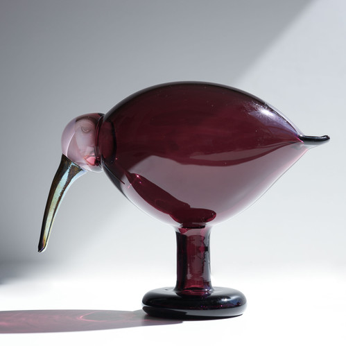 Purple IBIS oiva toikka iittala bird | GlassBirds Online