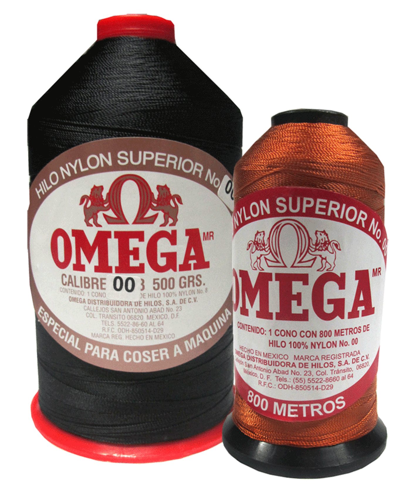 Nylon Omega 00, Cono 800 m y 500g | hilos-omega