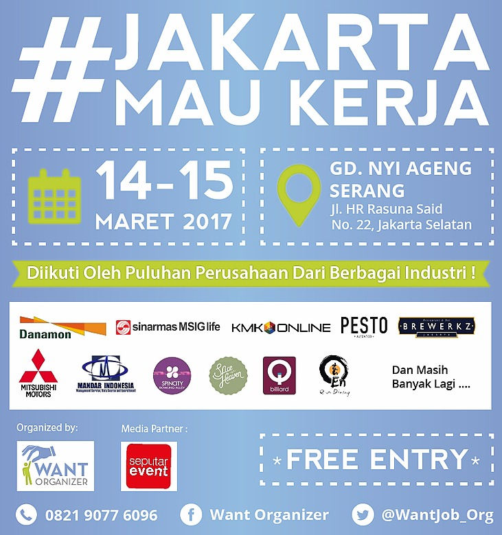 JAKARTA MAU KERJA 2017 - JOB FAIR | seputarevent