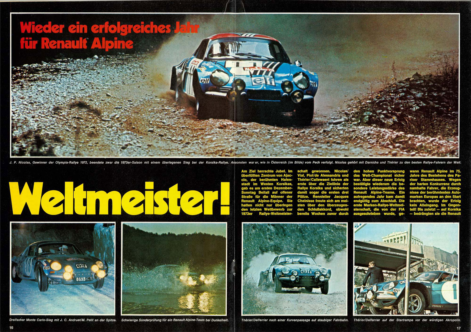 A110 1800 Gr. IV "1973 ALPINE RALLY"