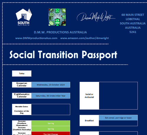 Social Transition Passport | D. M. Wright