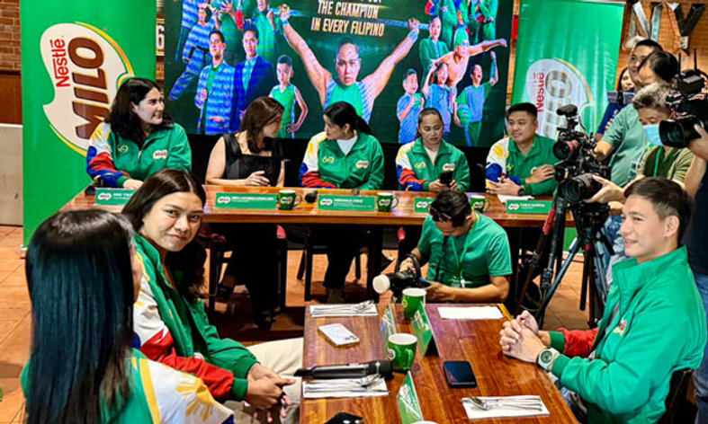 Diaz-Naranjo, Valdez, Lucero, Tiu at Lim sa MILO 60th year