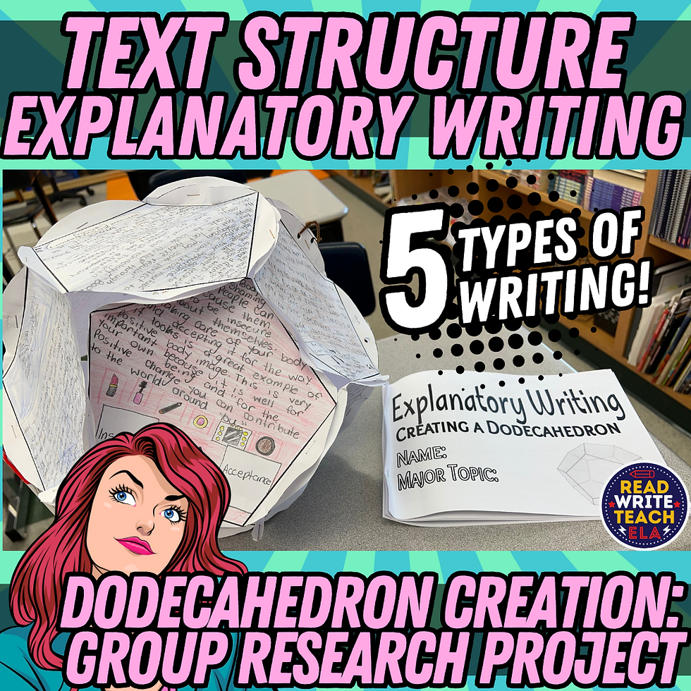 Text Structure Explanatory Writing: Creating a Dodecahedron