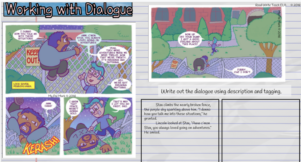 Dialogue and Elaboration: Using Comics to Encourage More Detail