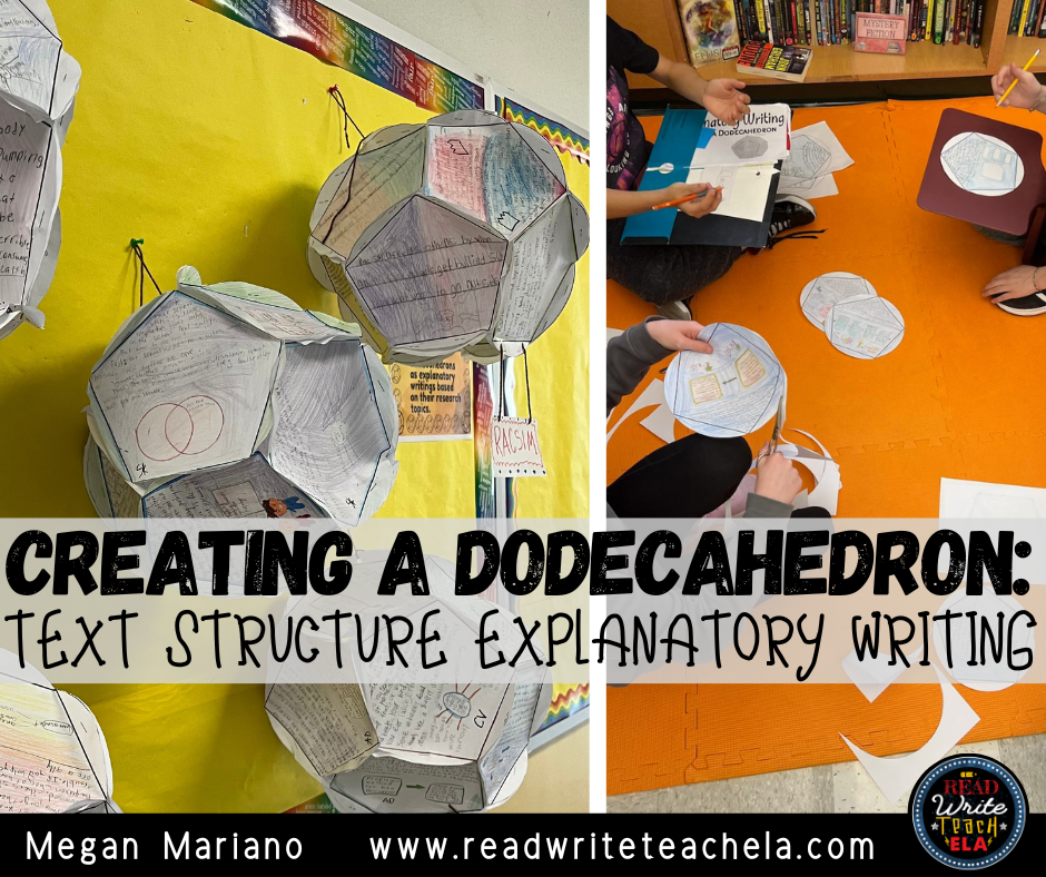 Text Structure Explanatory Writing: Creating a Dodecahedron