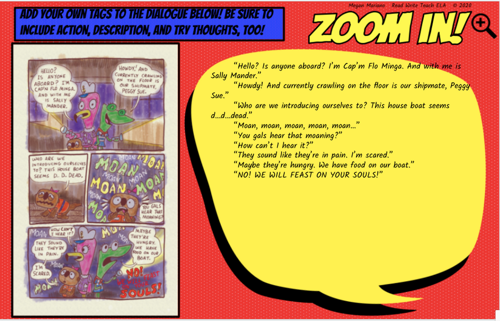 Dialogue and Elaboration: Using Comics to Encourage More Detail