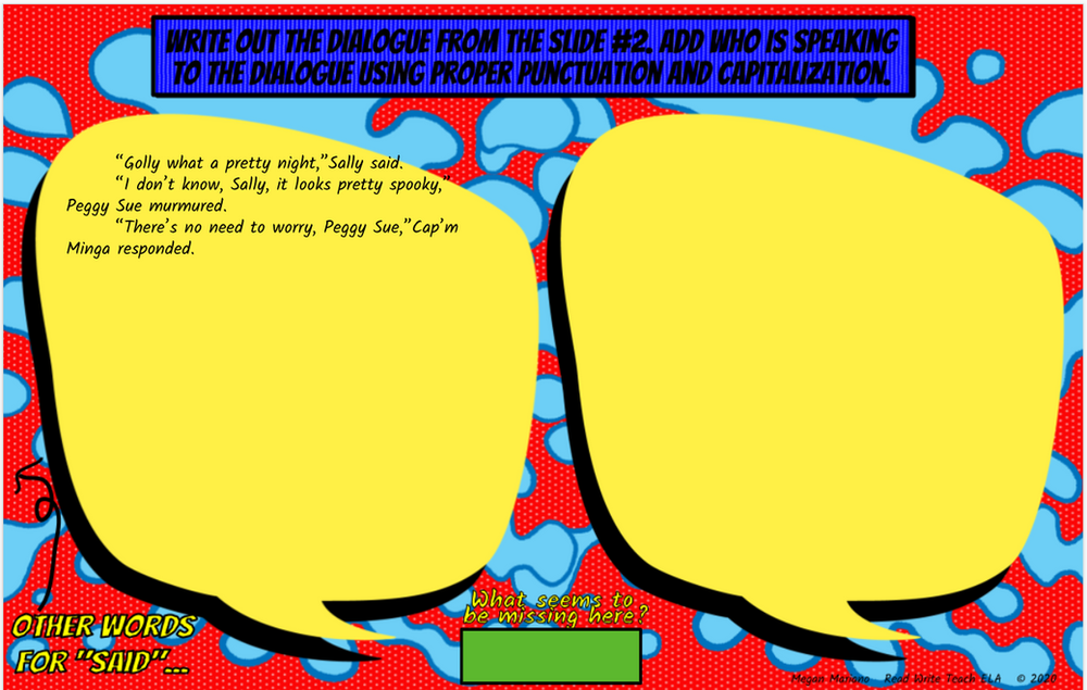 Dialogue and Elaboration: Using Comics to Encourage More Detail