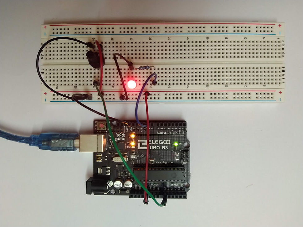 Controlling PWM of LED using a potentiometer