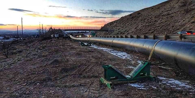 Sliplining of water and sewer for trenchless rehabilitation.