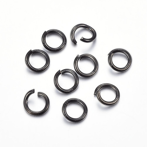 8mm Jump Rings - Black - (100pc) | Finesse Mediums