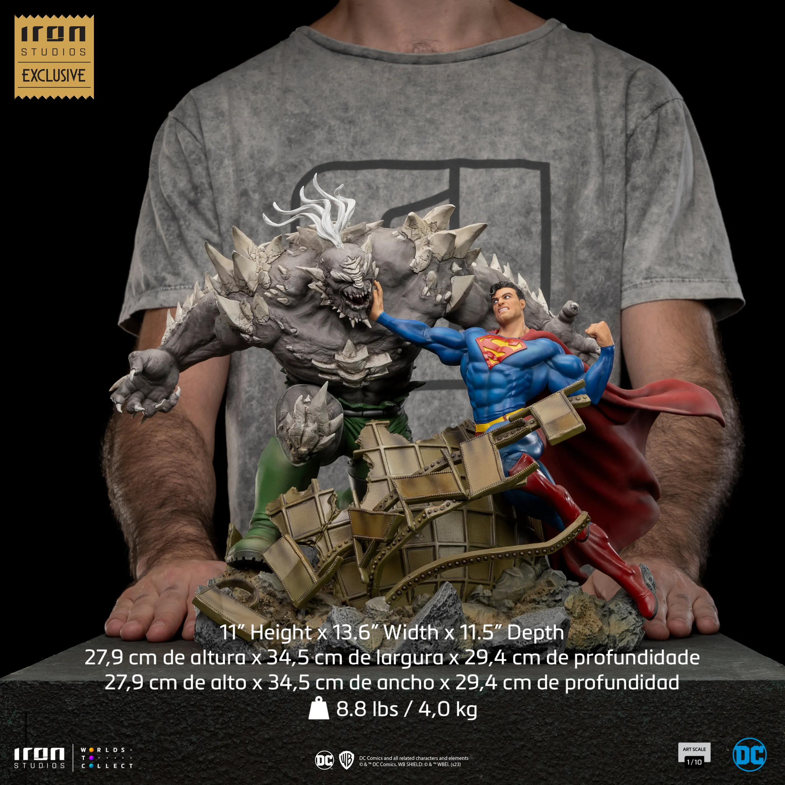 Superman vs Doomsday - DC Comics Iron Studios Exclusive 10 Years - Art ...