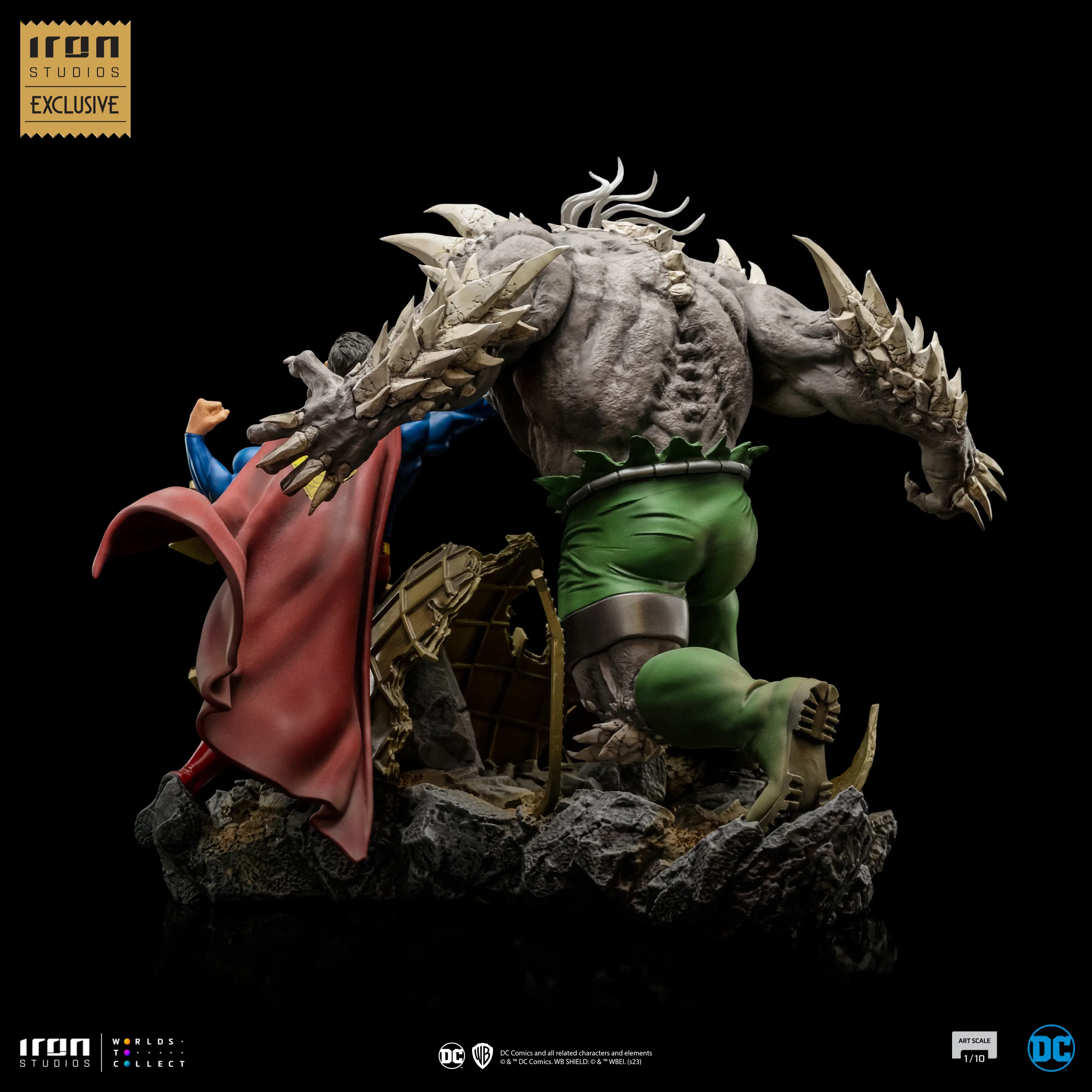 Superman vs Doomsday - DC Comics Iron Studios Exclusive 10 Years - Art ...