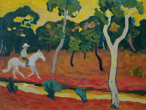 Rider on White Horse | AK Bellinger Gallery