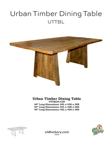 Urban Timber Dining Table - UTTBL | oldhickory