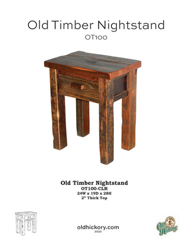 Old Timber Nightstand - OT100 | oldhickory