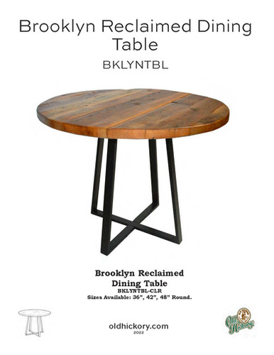 Brooklyn Reclaimed Dining Table - BKLYNTBL | oldhickory