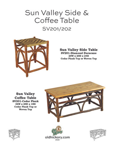 Sun Valley Side & Coffee Table - SV201/SV202 | oldhickory