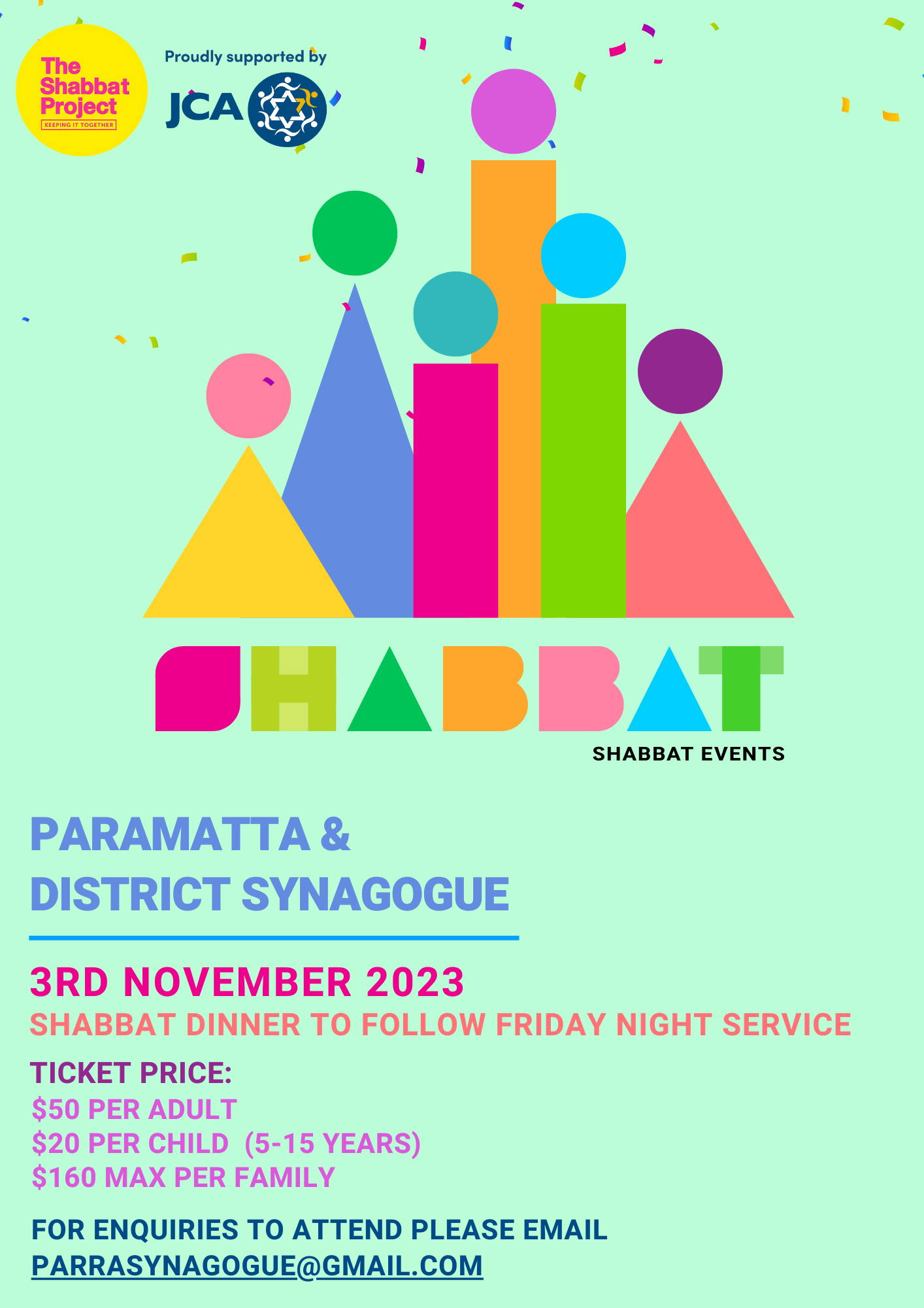 Parramatta & District Synagogue Shabbat Dinner | The Shabbat Project