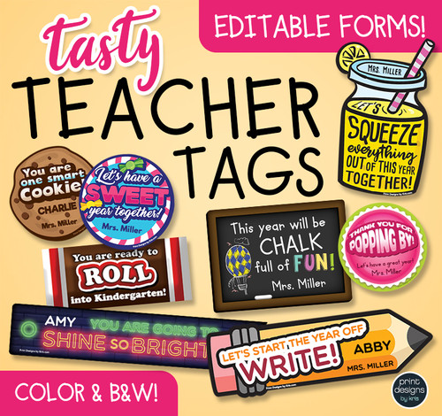 Back to School Student Gift Tags • Editable Meet the Teacher Gift ...