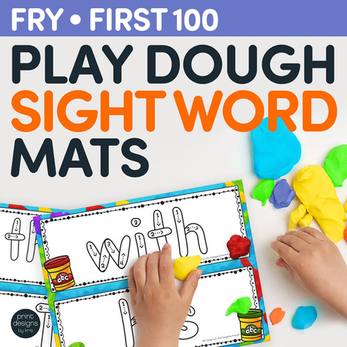 Playdoh Sight Word Mats Play Dough - FRY FIRST 100 Words ...