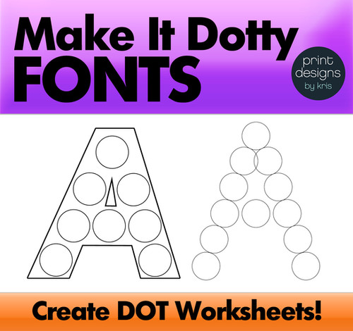 Dot Marker Font - Make it Dotty Fonts - Dot a Letter Font ...