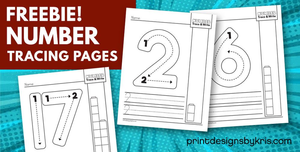 FREEBIE! Number tracing and activity pages 0-20