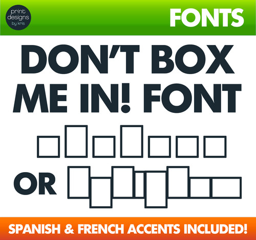 Block Font - Learn to spell writing font - Box Font | printdesignsbykris