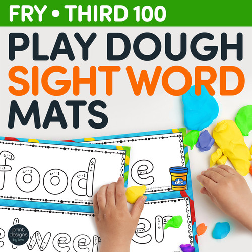 Playdoh Sight Word Mats Play Dough - FRY THIRD 100 Words ...
