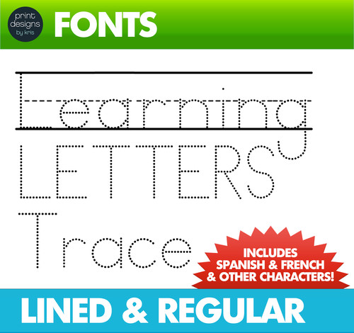 Font for Tracing Letters - Letter Tracing Font - Trace the alphabet ...