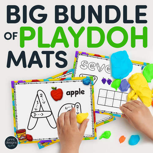 Playdoh Mats MEGA Bundle Play Dough - Alphabet, Names, Sight Words ...