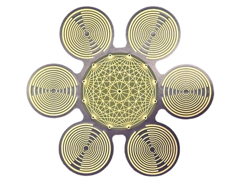 Tesseract and MWO crystal grid plate | Aplicum radionics healing